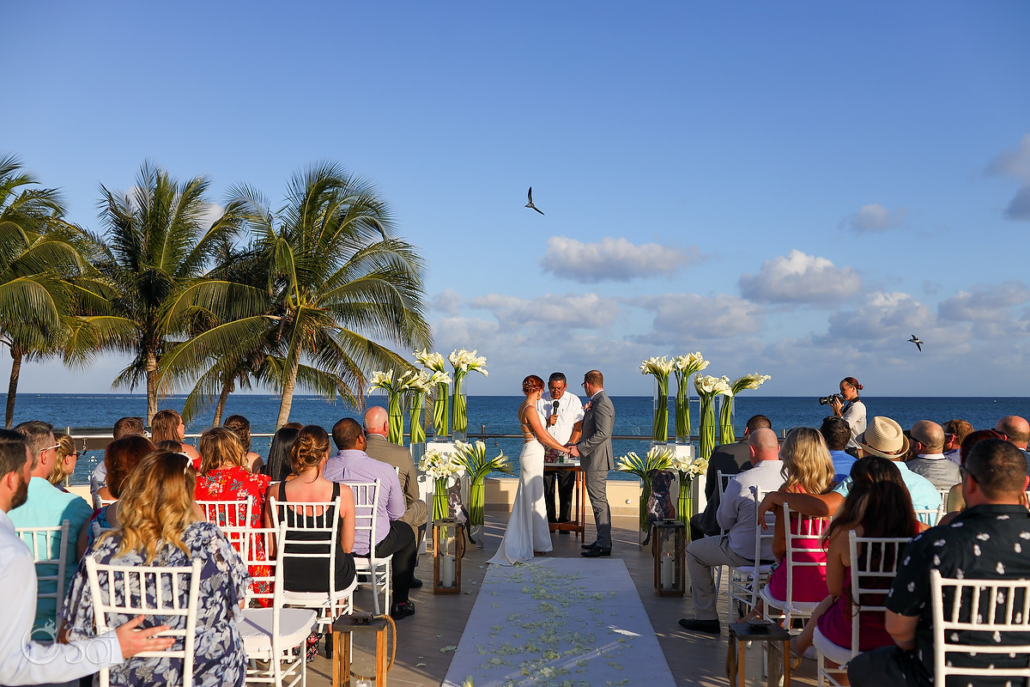 Dreams Riviera Cancun Rooftop Terrace Wedding - Del Sol Photography
