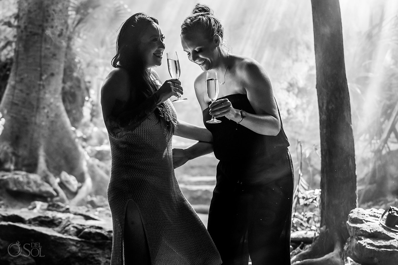 Cenote Proposal Ceremony - Danielle + Jess - Del Sol Photography