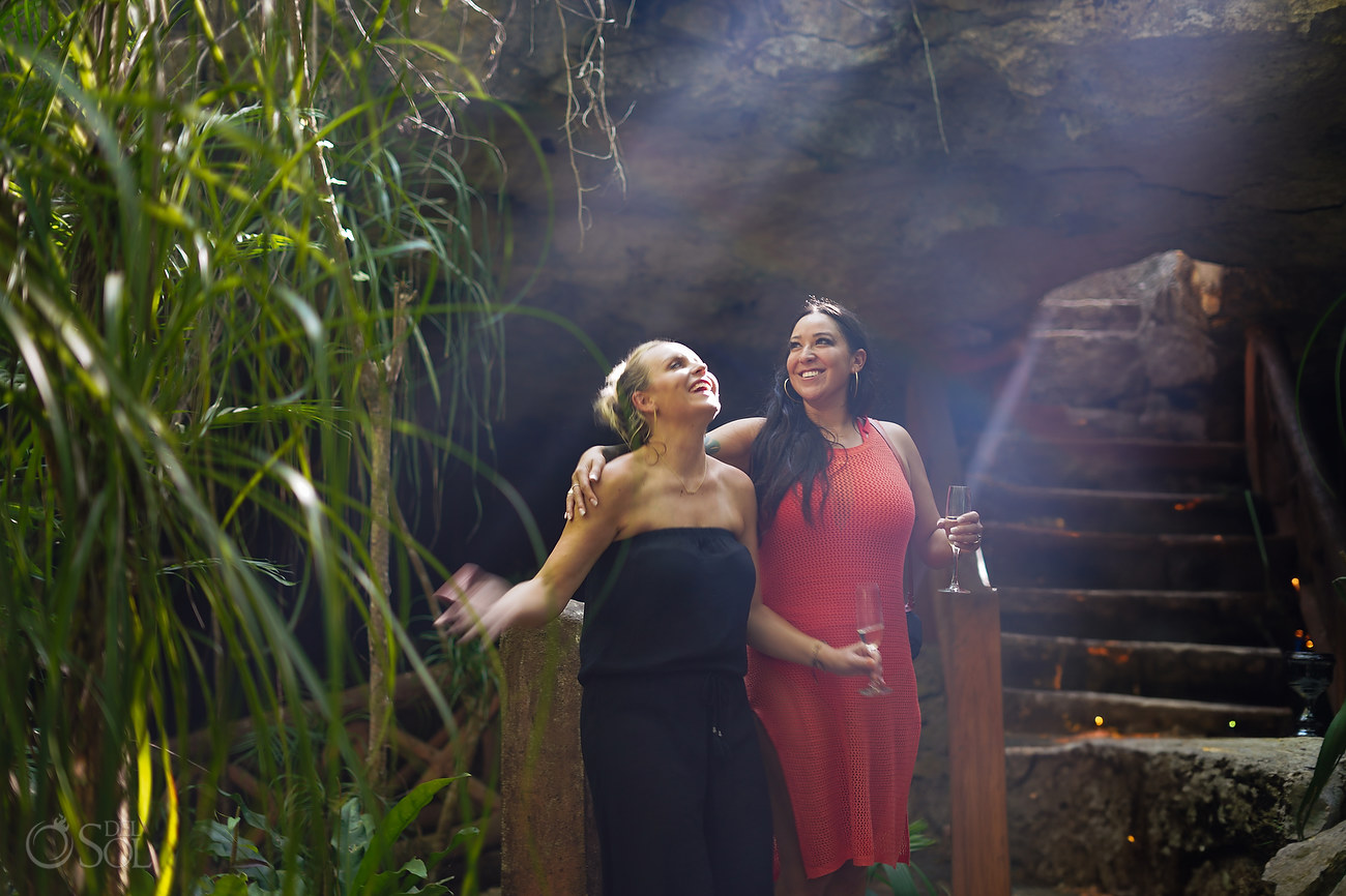 Cenote Proposal Ceremony - Danielle + Jess - Del Sol Photography