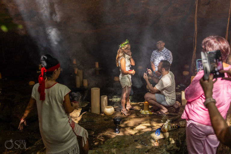 Surprise Cenote Proposal Ceremony - Del Sol Photography