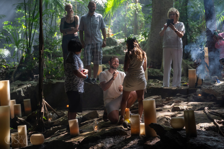 Surprise Cenote Proposal Ceremony - Del Sol Photography