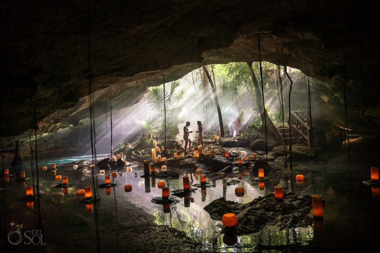 Surprise Cenote Proposal Ceremony - Del Sol Photography