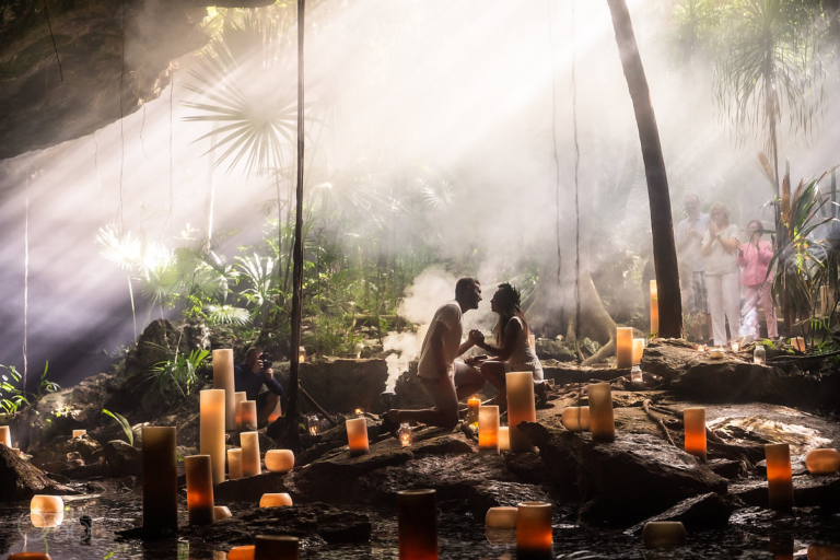 Surprise Cenote Proposal Ceremony - Del Sol Photography