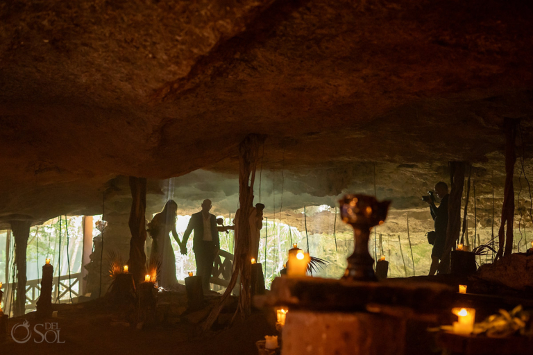 Mexico cenote wedding ceremony - Del Sol Photography