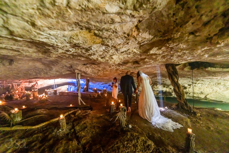 Mexico cenote wedding ceremony - Del Sol Photography