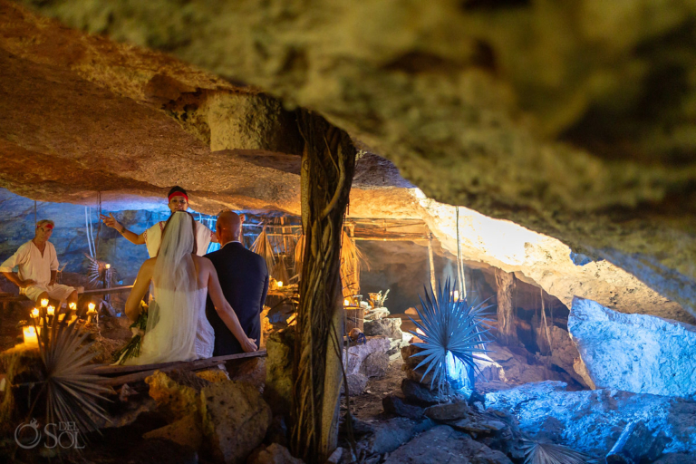 Mexico cenote wedding ceremony - Del Sol Photography