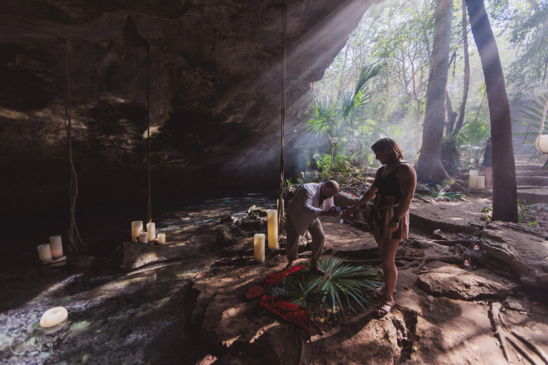 Cenote Proposal in a Private Location Tulum, Mexico - Del Sol Photography