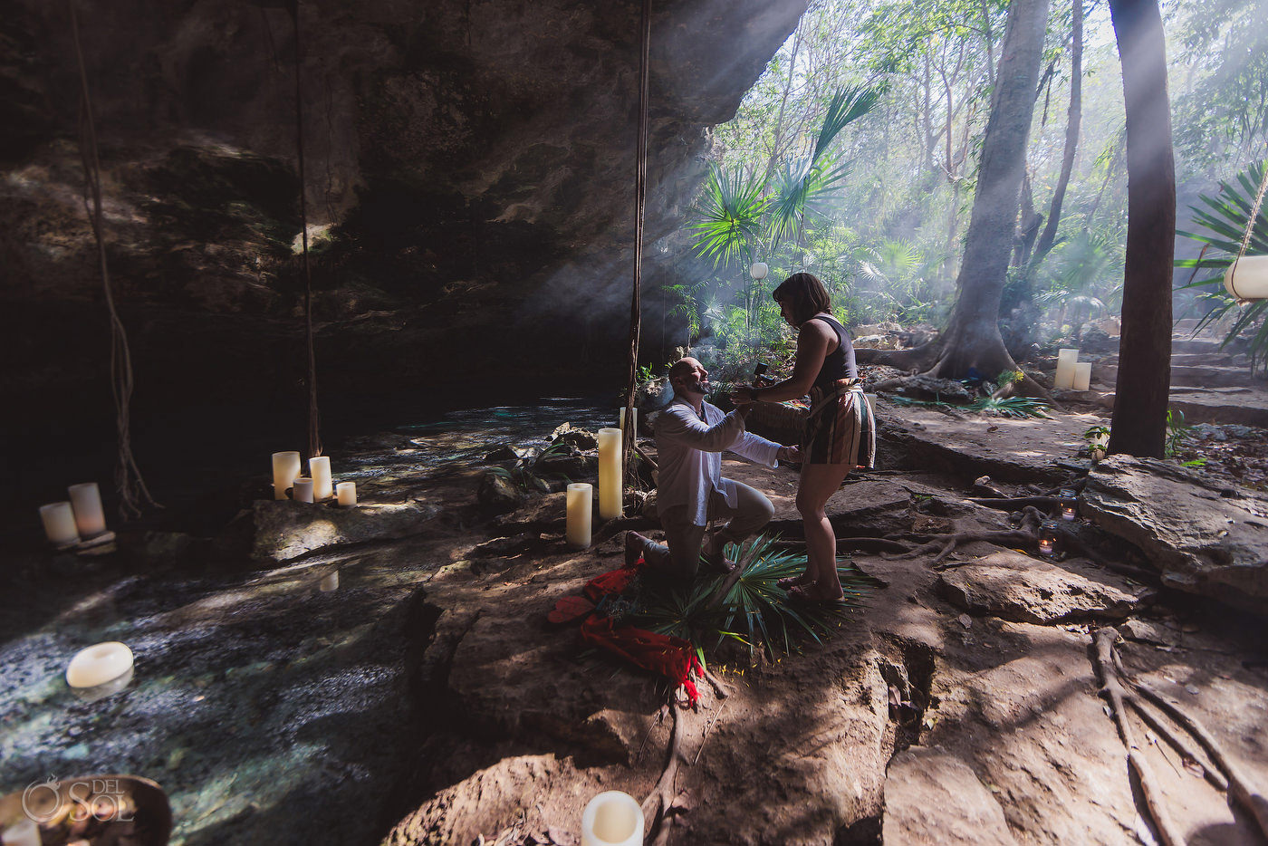 Cenote Proposal in a Private Location Tulum, Mexico - Del Sol Photography